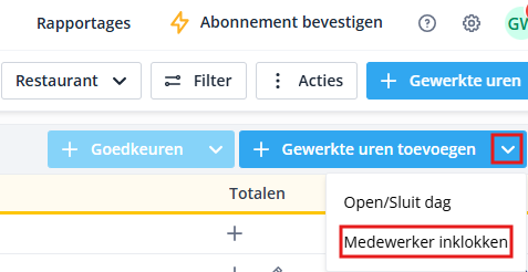 Werktijden klokken