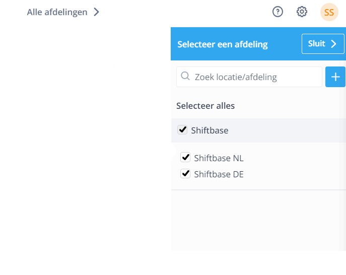 Locaties & afdelingen beheren