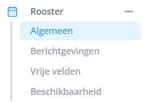 Algemene rooster-instellingen