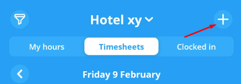 Mobile app: Time registration