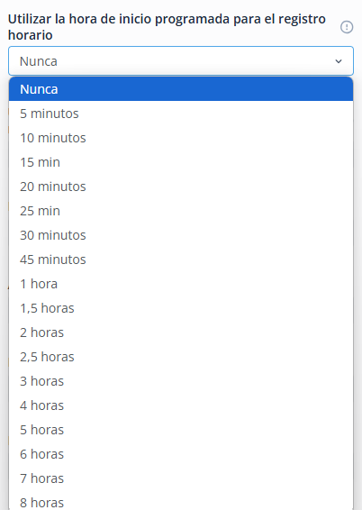 Gestión del reloj de fichaje